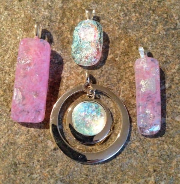 Fused Glass Simulant Diamond – April Birthstone – Elegant Fused Glass ...