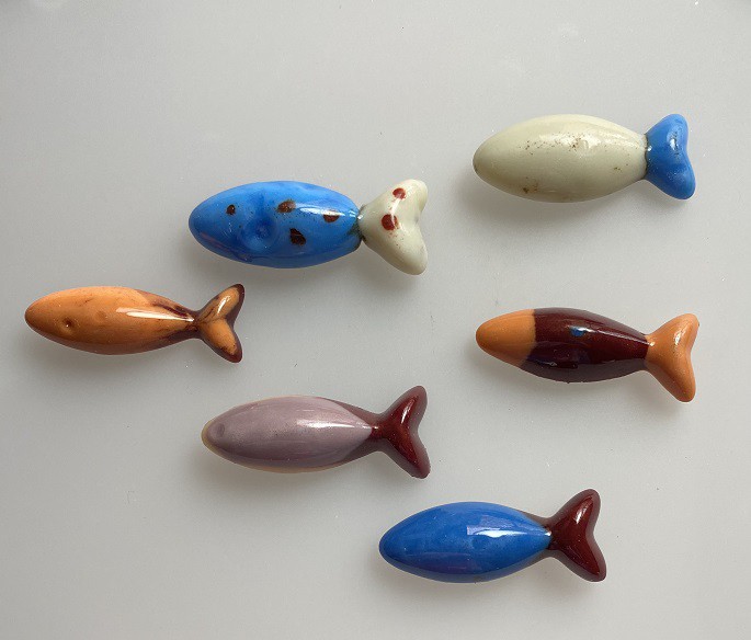 Fused Glass Mini Magnets – Elegant Fused Glass by Karen