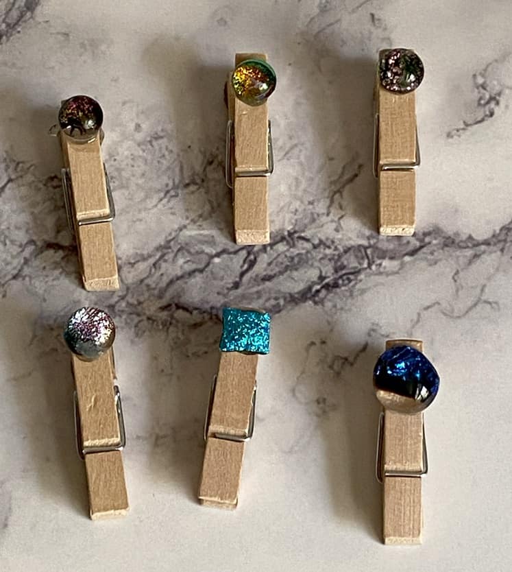 Fused Glass Mini Magnets – Elegant Fused Glass by Karen
