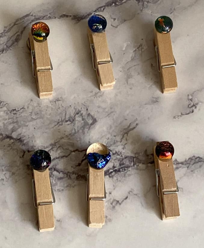 Fused Glass Mini Magnets – Elegant Fused Glass by Karen