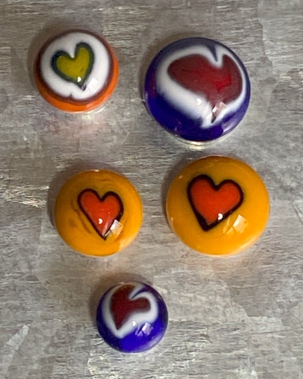 Fused Glass Mini Magnets – Elegant Fused Glass by Karen